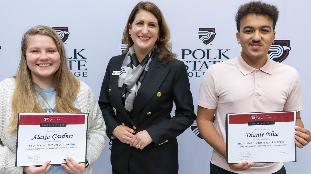 Polk State students honored with MLK scholarships | Polk State College