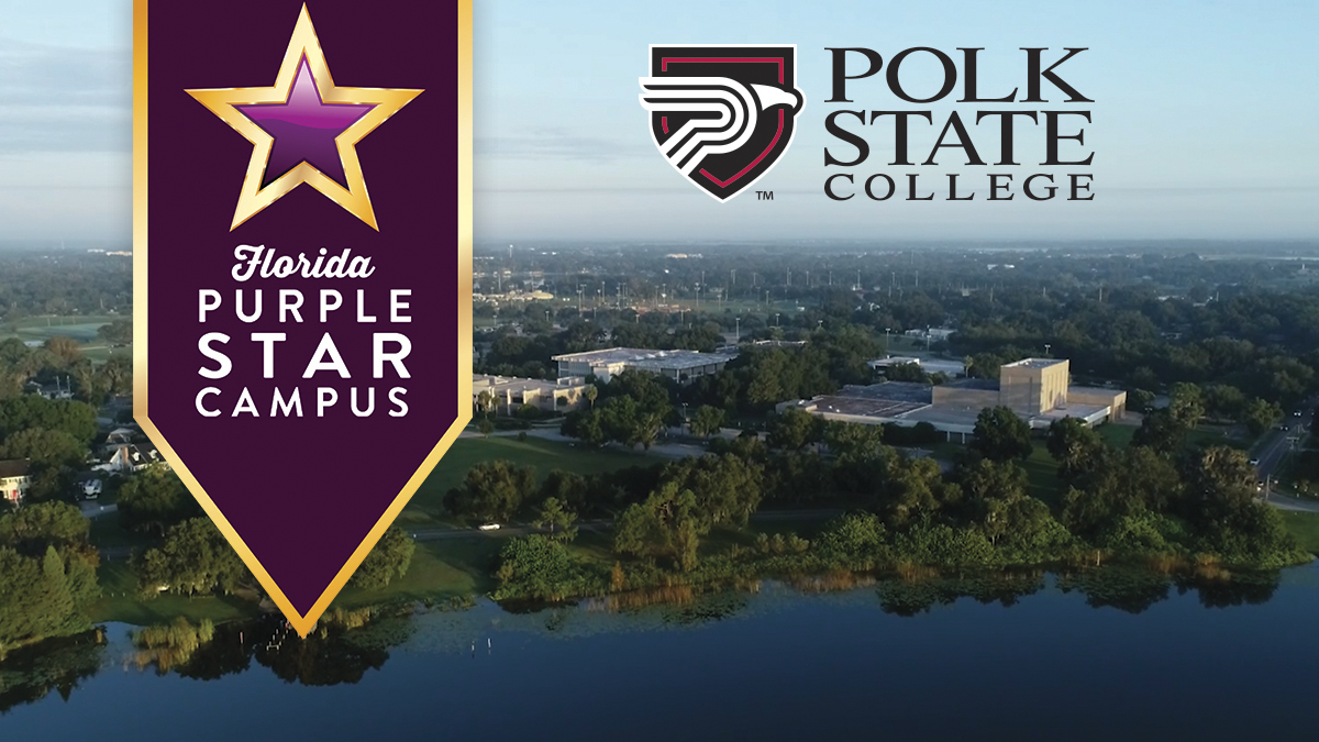 Polk State achieves Florida Collegiate Purple Star Campus status | Polk State College