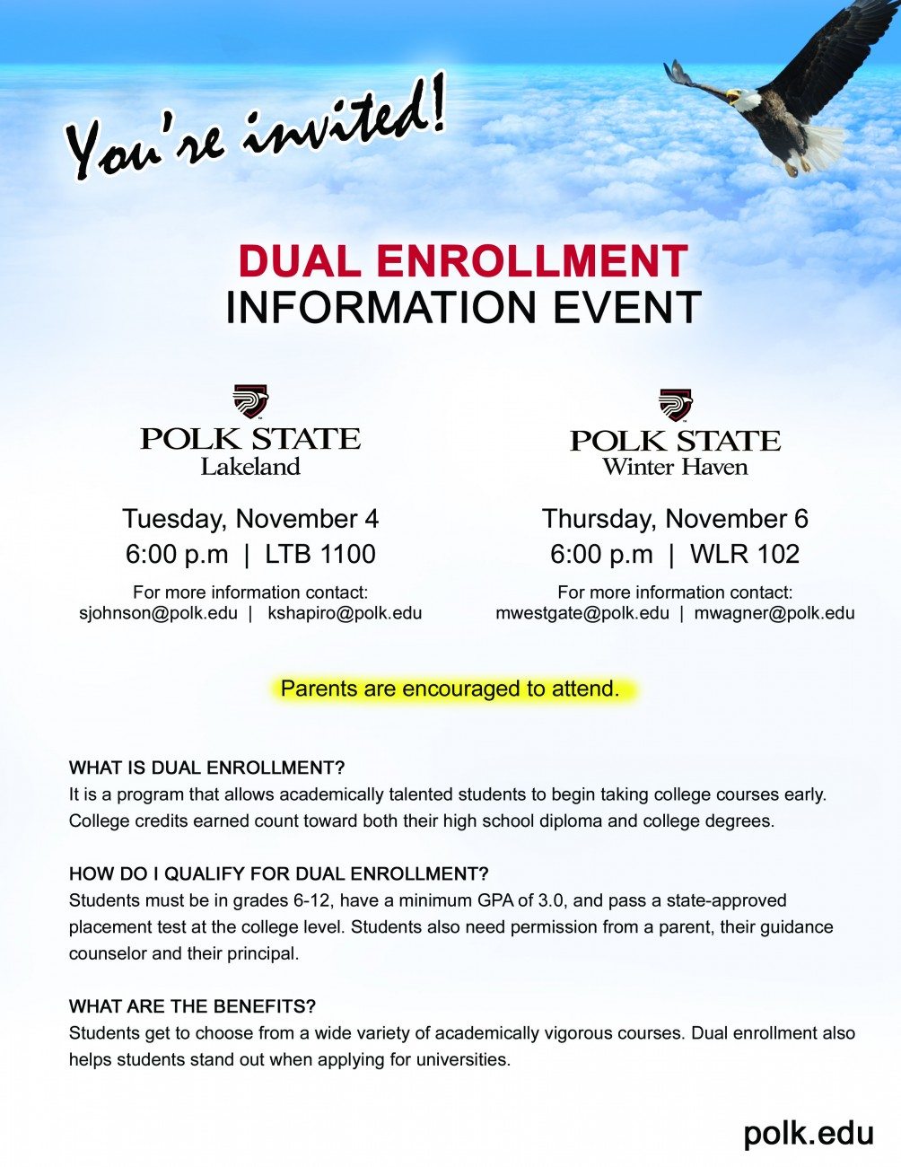 Dual Enrollment Information Event - Lakeland | Polk State College