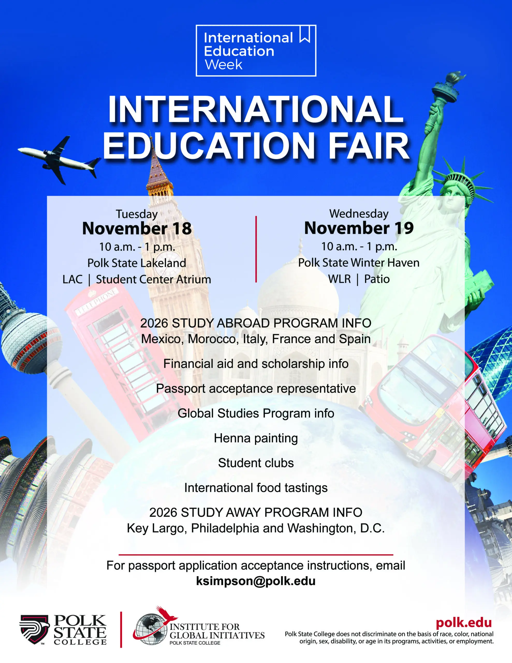 Polk State International Education Week: International Education Fair ...