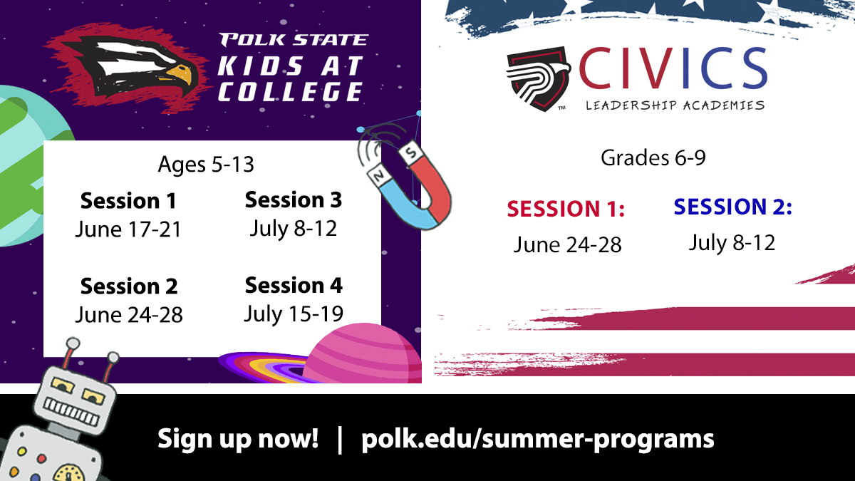 Kids at College and Civics Leadership Academy return to Polk State ...