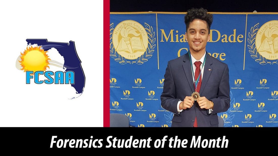 Speech & Debate Team Member Named FCSAA Forensics Student Of The Month ...