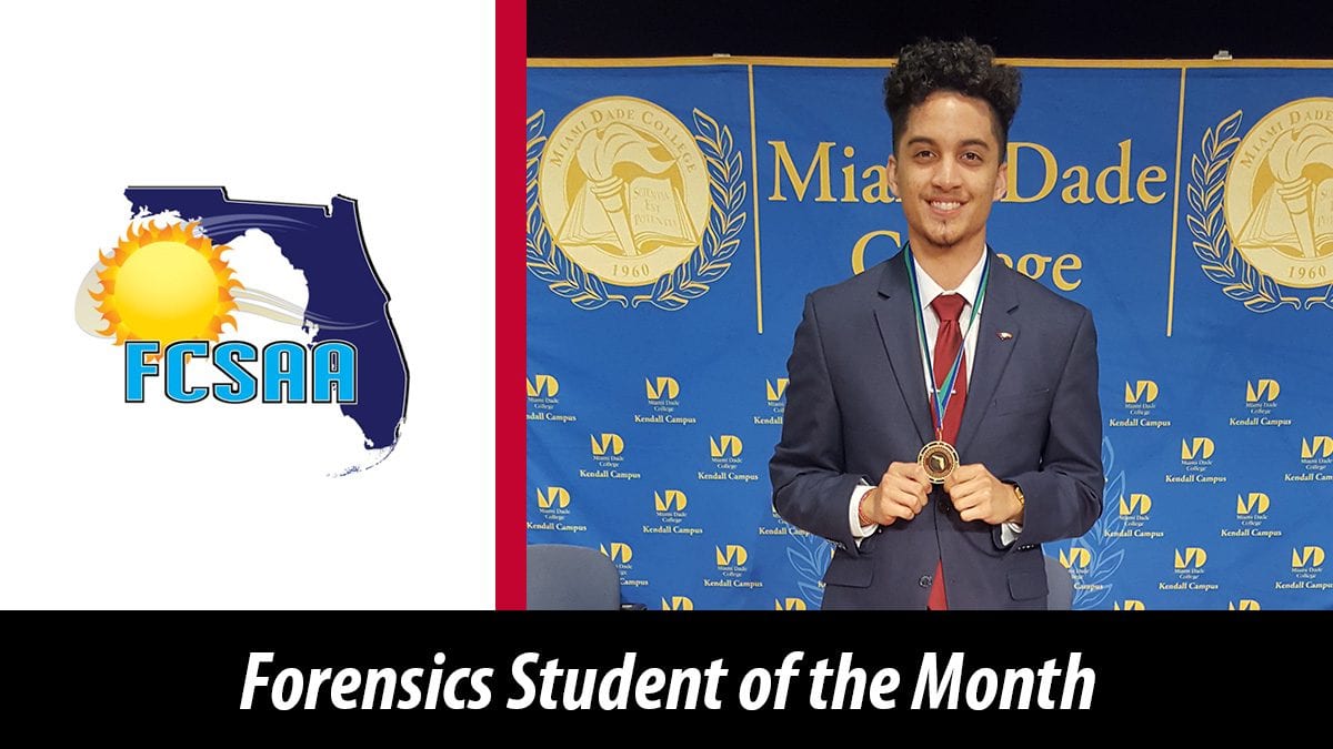 Speech & Debate Team Member Named FCSAA Forensics Student Of The Month ...